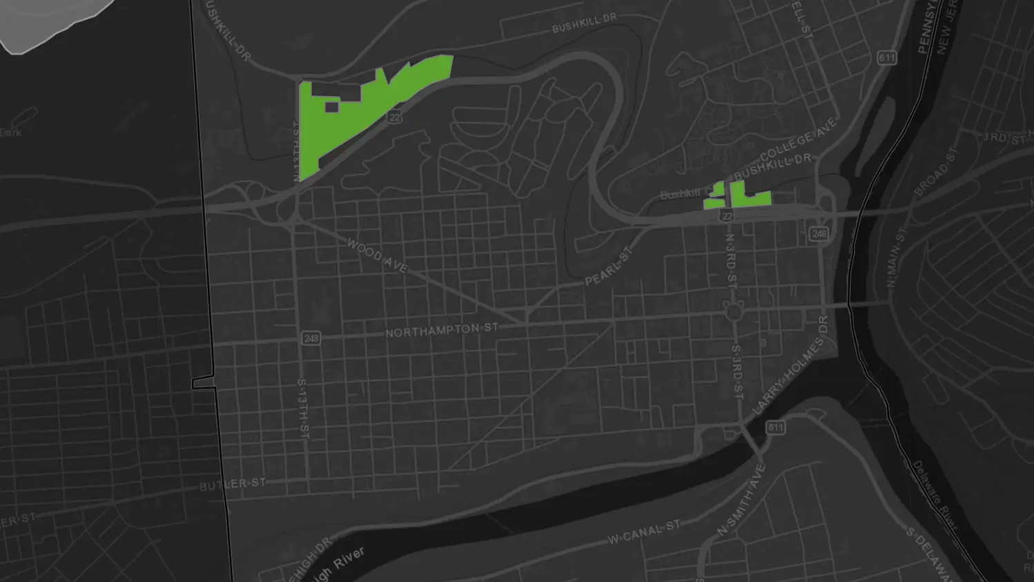 River Corridor with Street Corridor Overlay – Easton Post